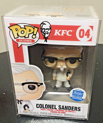 Funko POP! Icons (KFC) - COLONEL SANDERS (w/Cane) #04, In Protector | eBay