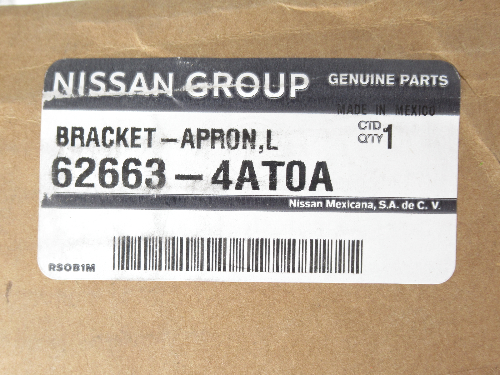 Genuine OEM Nissan 62663-4AT0A Splash Shield Engine Lower Cover 2014 ...