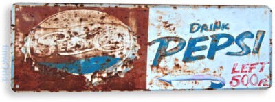 TIN SIGN Pepsi Retro Rustic Rusty Sign Kitchen Cottage Farm A142 | eBay