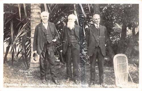 FORT MYERS Florida postcard RPPC Henry Ford John Burroughs Thomas ...