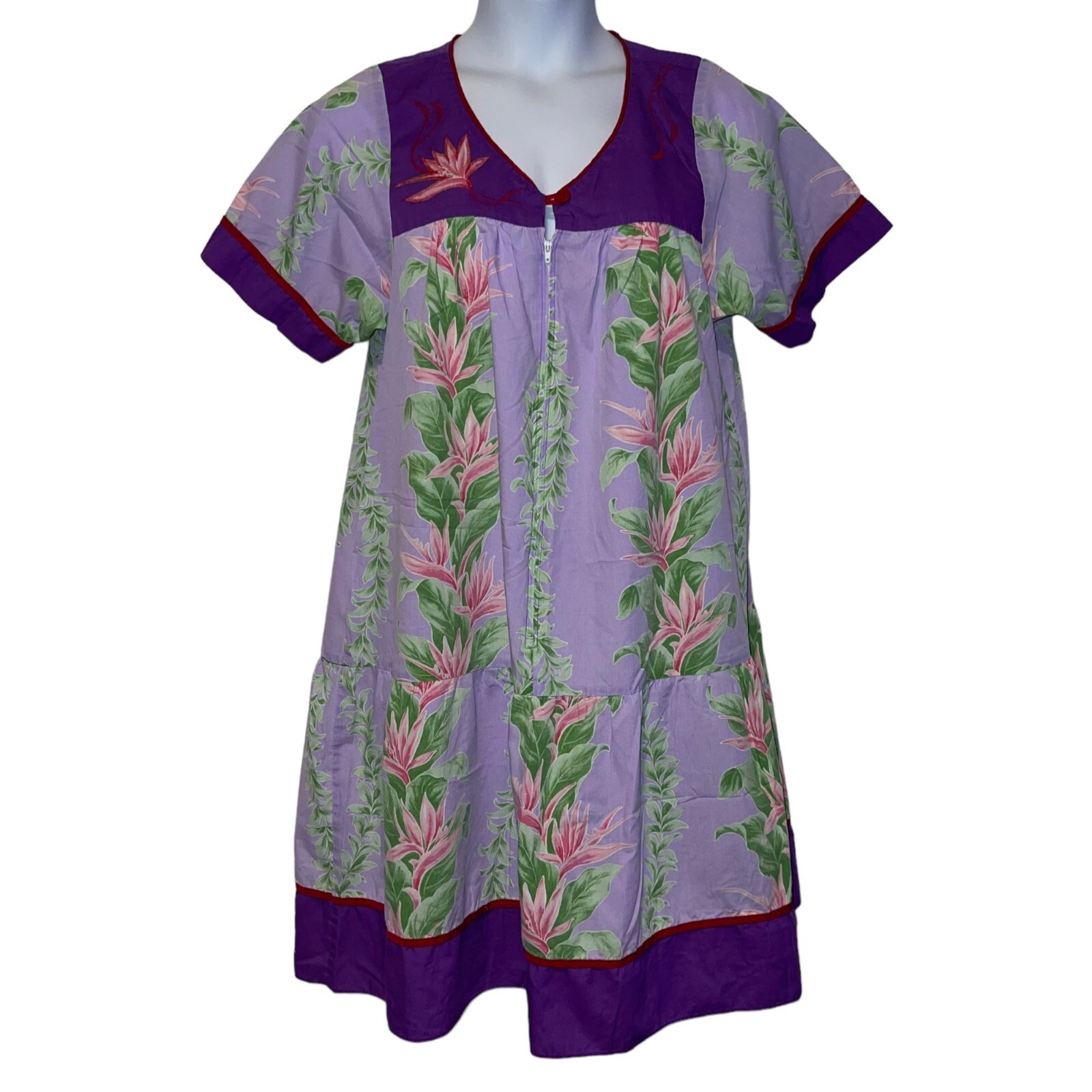 Vintage Ruh Malumi Hawaii Muumuu Dress Womens Xxl Pur… Gem