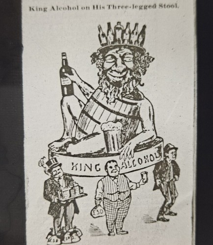 Prohibition Temperance King Alcohol Advocate Satire Magic Lantern Glass ...