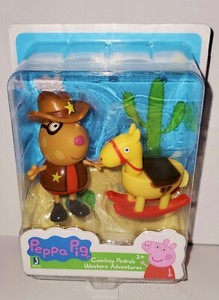 PEPPA PIG Family & Friends WESTERN Adventures Figure Set COWBOY PEDRO ...