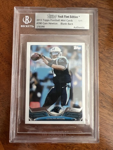 2013 Topps Vault Fist Edition Cam Newton Mini Blank Back | eBay