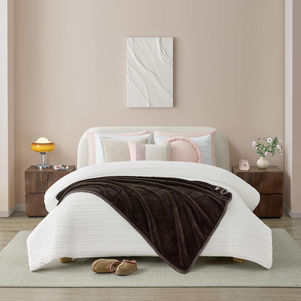 UGG Coco Plush Throw Blanket – Cozy Soft Fleece Blanket for Couch, Bed ...
