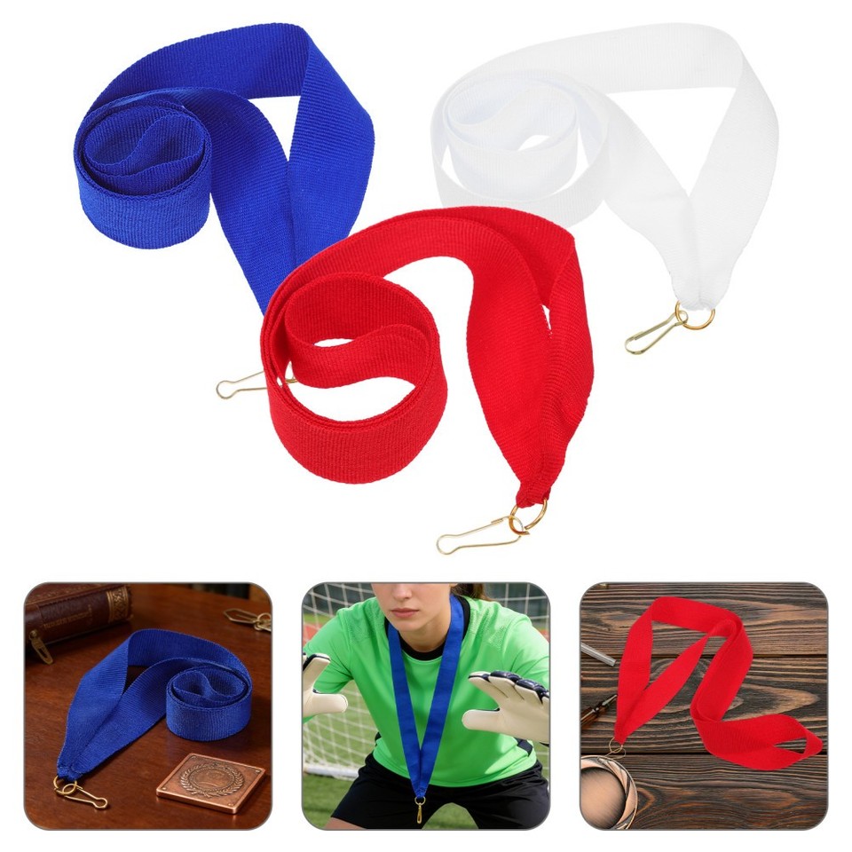 30PCS Award Ribbon: Medal Neck Ribbons - Flat Medal Lanyard with Snap ...