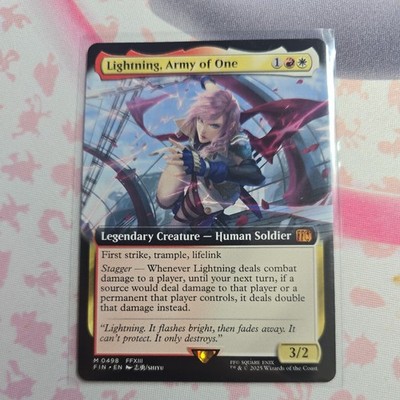 Lightning Army of One – Extended Art Non-Foil – MTG Final Fantasy ...