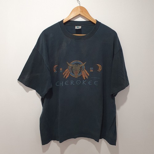 Vintage Cherokee Graphic T-Shirt Size Large Single Stitch 90s Native ...