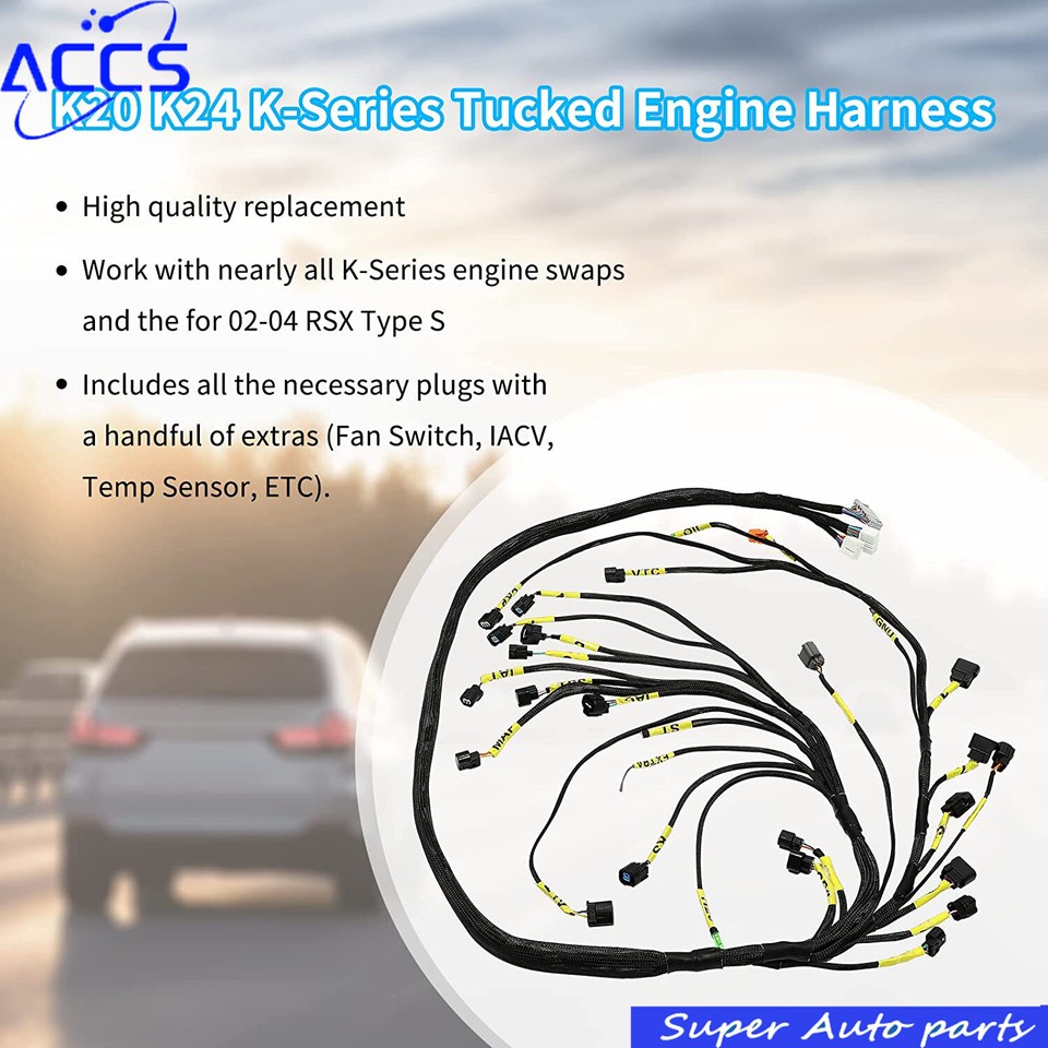 K20 K24 K-Series Tucked Engine Harness For Honda Acura K-Swap Integra ...