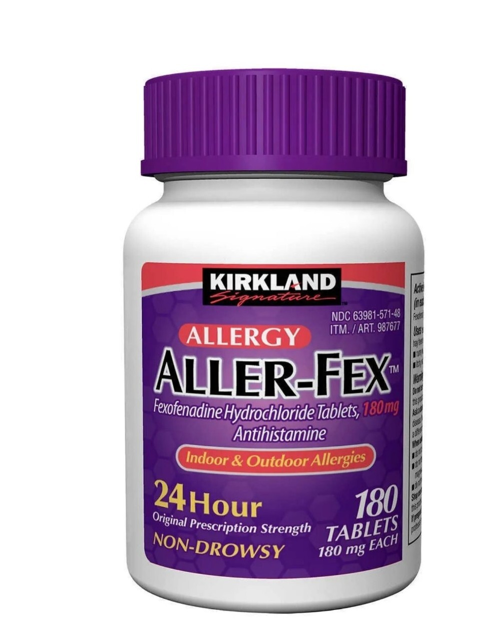 Kirkland Signature Aller-Fex 180 mg., 180 Tablets Allergy Relief ...