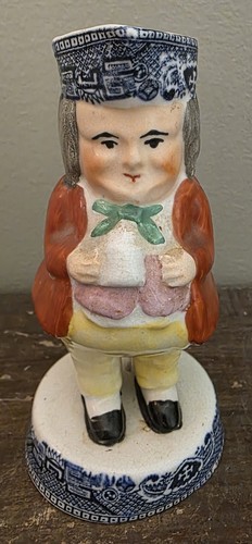 1850s Staffordshire Toby Mustard Pot Man With Blue Willow Trim | eBay