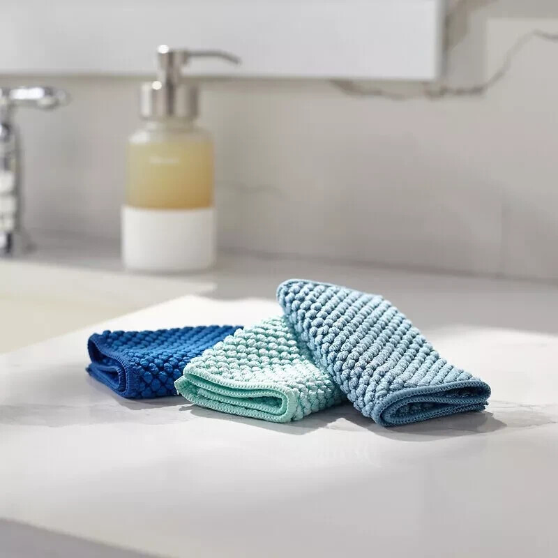 Norwex Counter Cloths Set of 3 Sea Mist Navy Teal - SHIP FROM US | eBay