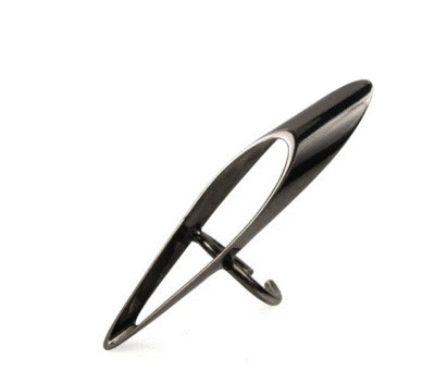 Laruicci METAL FINGER-TIP CLAW RING gunmetal plated adjustable size | eBay