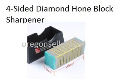 (SALE) Knife Sharpener 4 Sided Diamond Hone Block Multi Grit (USA ...