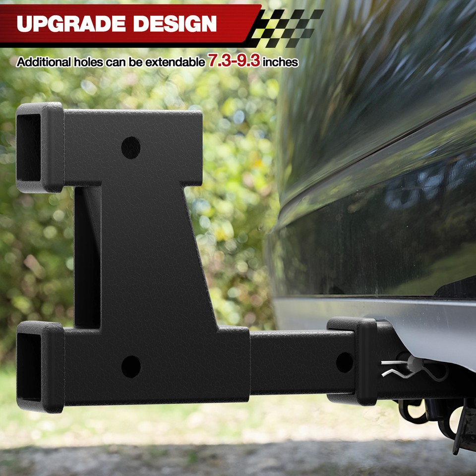 4000LB Dual 2" Trailer Receiver Hitch Rise-Drop Adapter Extender ...
