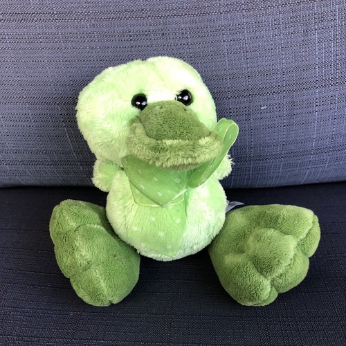 Walmart Green Baby Duck Plush Big Feet Duckling 5” Ribbon Soft Stuffed ...