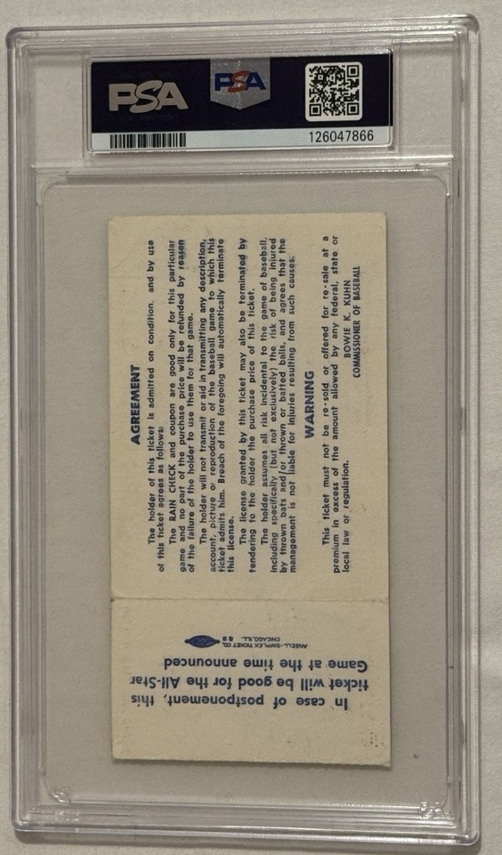 Hank Aaron Signed 1975 "Final MLB All-Star Game” Ticket / PSA Auto 10 ...