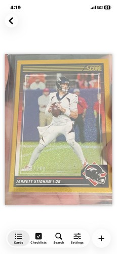 2024 Score - Jarrett Stidham #83 Gold Dots /240 | eBay