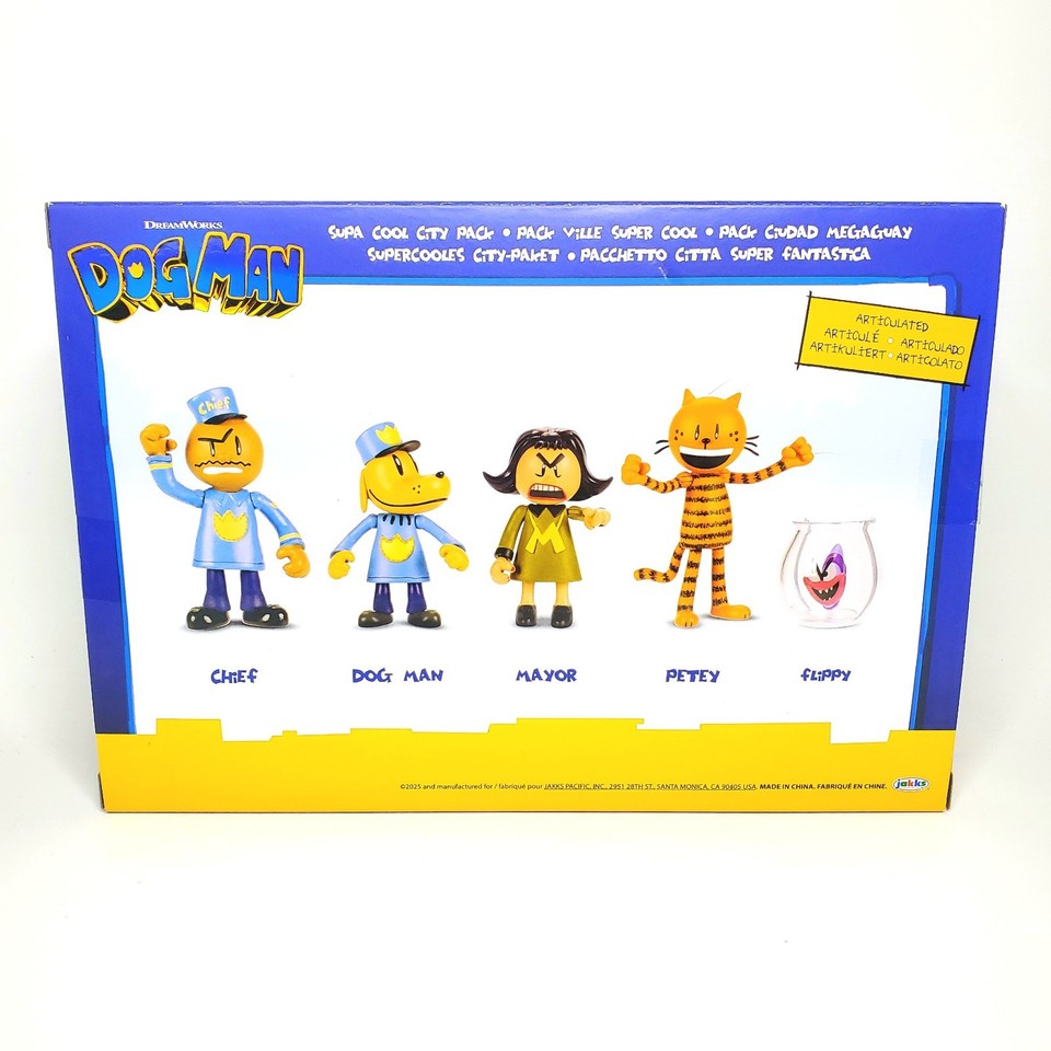 NEW 2025 Supa Cat Dog Man Chief Petey Mayor & Flippy Action Figure 5 ...