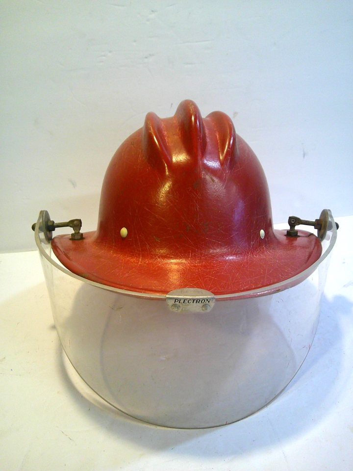 Vintage Bullard Hard Boiled Fire Helmet with Plectron Face Shield | eBay