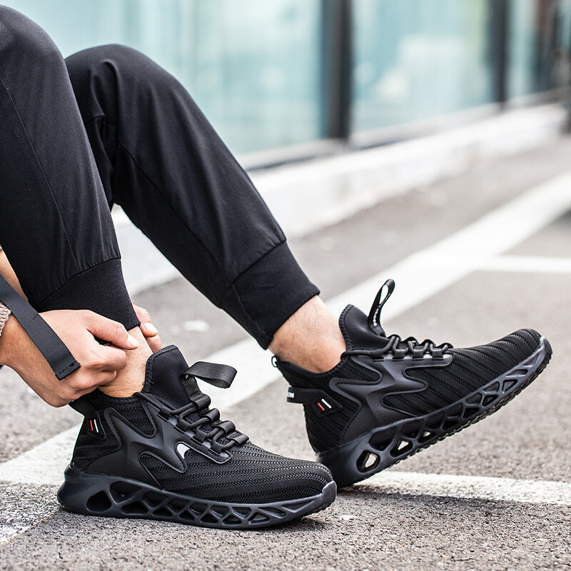 Mens' Sneakers Safety Work Shoes Steel Toe Anti-smash Boots ...