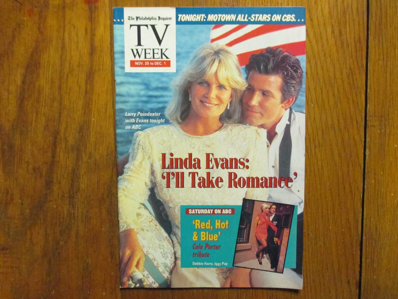 Nov 25-1990 Philadelphia Inquirer TV Week Magazine(LINDA EVANS/LARRY ...
