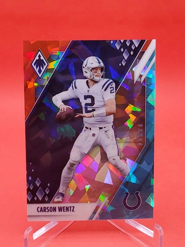 Carson Wentz 2021 Panini Phoenix #44 Fire And Ice Parallel SP 18/50 ...