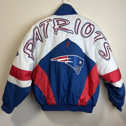 Vintage New England Patriots Pro Player Full Zip Puffer Jacket Size XL ...