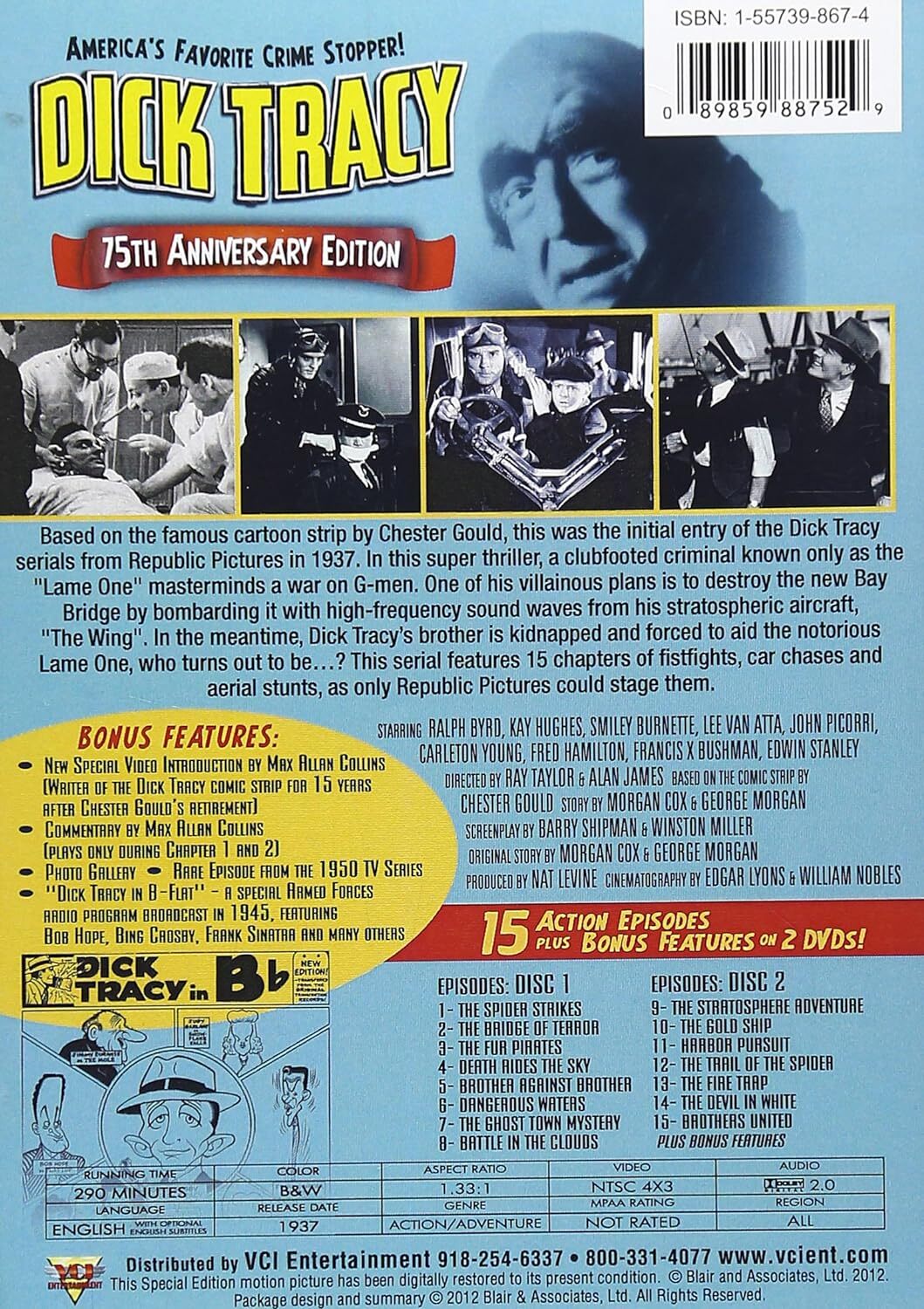 Dick Tracy: 75th Anniversary Edition Original Serial (2dvd) (DVD) Ralph ...