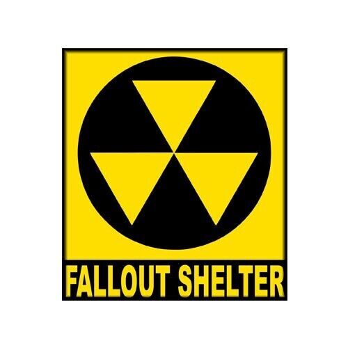 Fallout Shelter Sign Sticker Decal nuclear | eBay