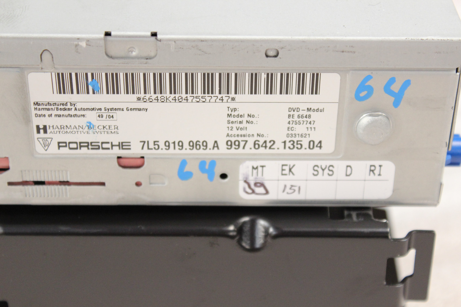 Porsche 911 Carrera 997 987 Boxster 951 Cayenne Navigation DVD Drive ...