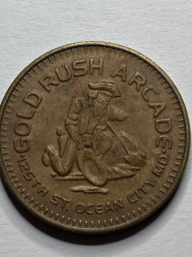 RARE GOLD RUSH ARCADE TOKEN BRADENTON FLORIDA OBSOLETE #rL1 | eBay