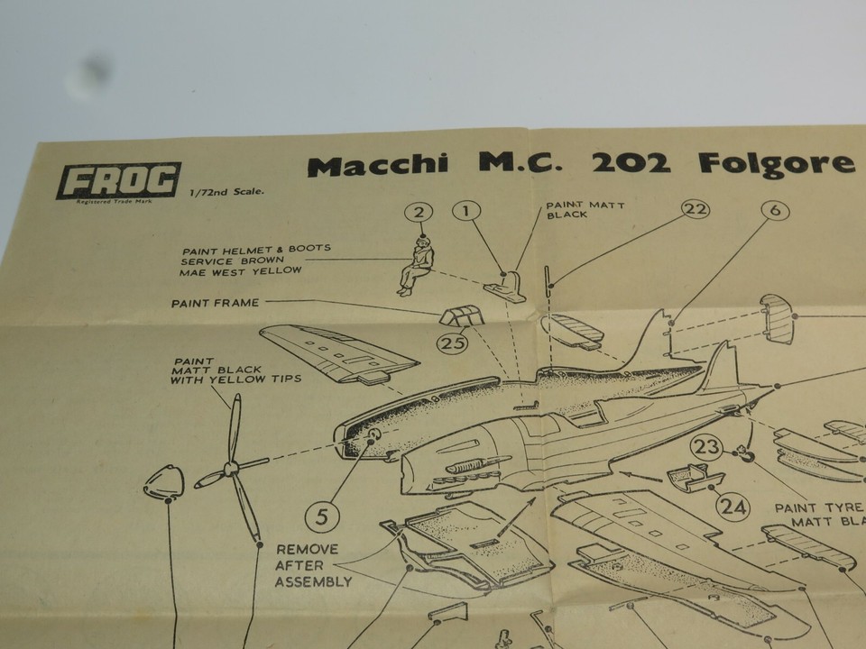 VINTAGE Model Kit Instruction Sheets 1960s/70s Revell Matchbox Frog ...