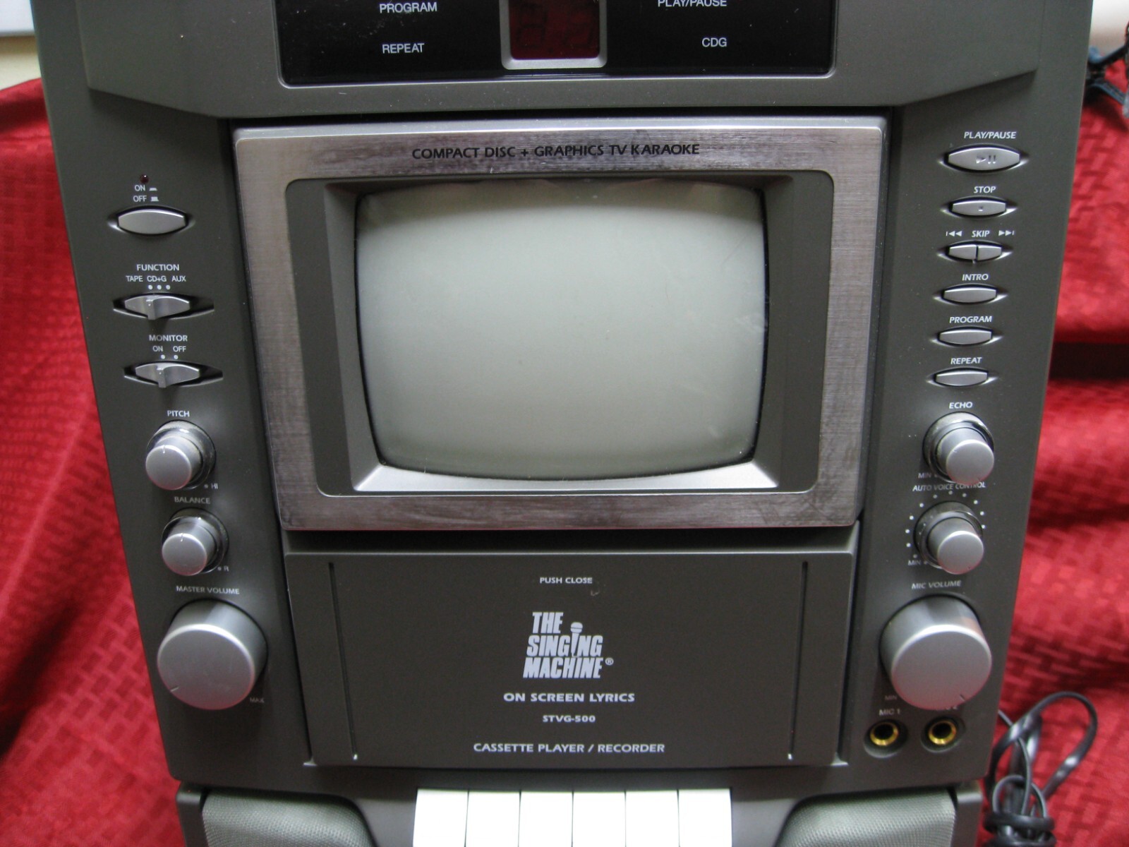 Singing Machine STVG-500 Karaoke Machine CD CDg Cassette with 1 ...