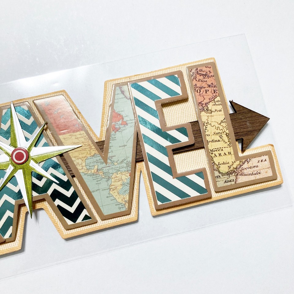 Jolees Travel Banner Sticker Dimensional Scrapbook Embellishment Map ...