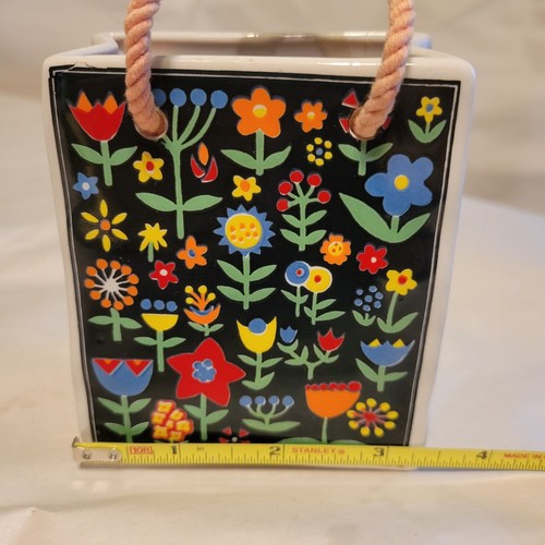 Ceramic Bag With Maude Lewis Type Artwork Ftda Ebay
