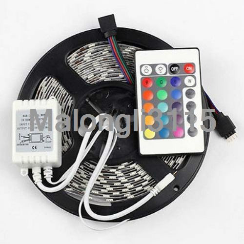 16.4ft 5050 RGB Strip Light Flexible 300LED Flexible Remote Control ...