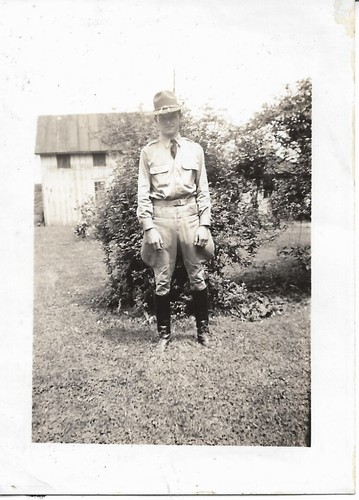 US Army Cavalry Soldier Photograph Uniform Post WWI Military 2 3/4 x 3 ...