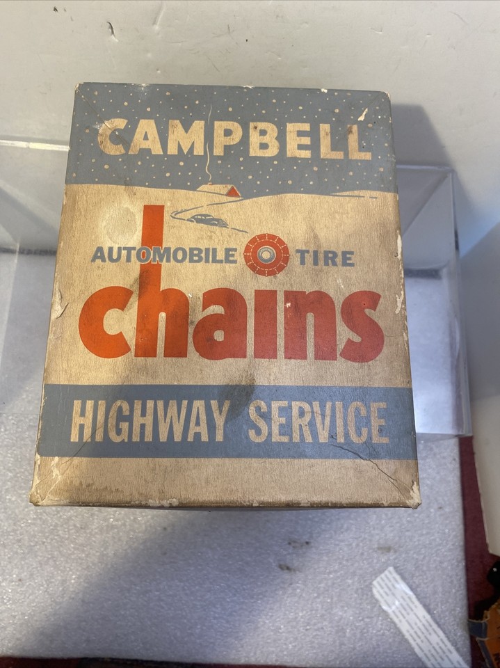 NOS Campbell Automobile Tire Chains in Original Box Highway Service ...