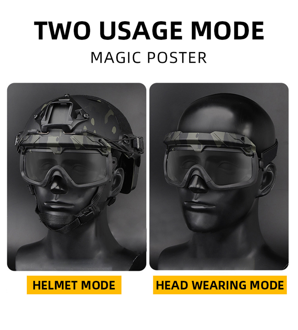 Tactical Airsoft Goggles Windproof Anti Fog CS Combat Eye Protection ...