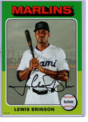 Lewis Brinson 2019 Topps Archives 5x7 #138 /49 Marlins | eBay