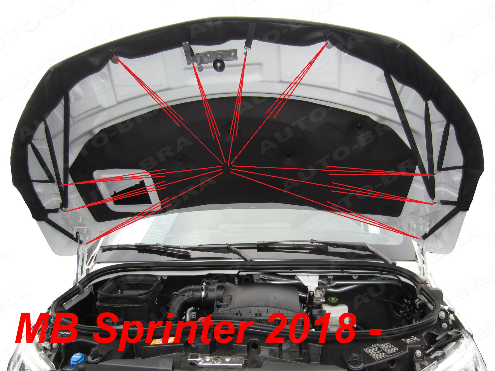 BONNET BRA for MERCEDES-BENZ SPRINTER since 2018 STONEGUARD PROTECTOR ...