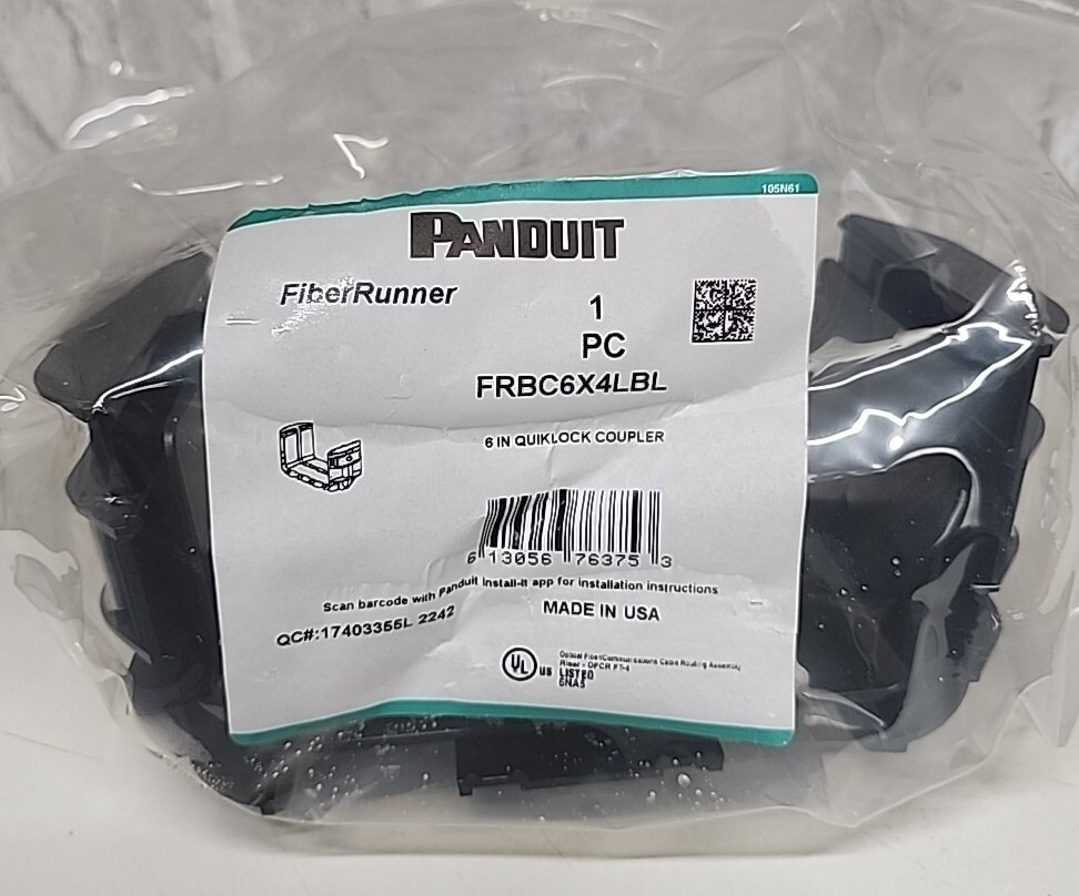 New Panduit FRBC6X4BL FiberRunner 6" Quiklock Coupler 6 x 4 | eBay