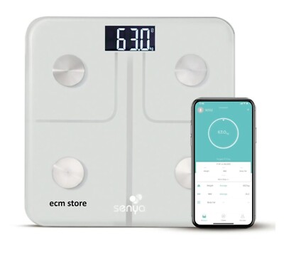 SENYA Pèse Personne Blanche Impédancemètre Connecté 30 x 30 cm /EBRW ...