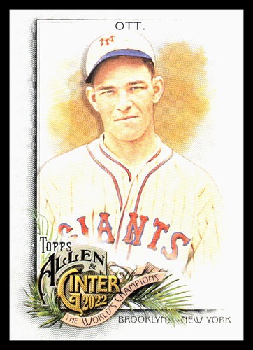 2022 Topps Allen & Ginter 109 Mel Ott New York Giants Baseball Card | eBay