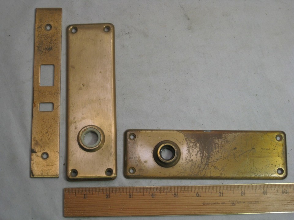 vintage antique plates door hardware plate pair back plate jamb guard ...