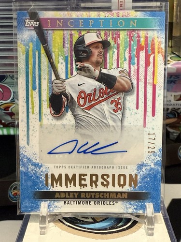 2024 Topps Inception Adley Rutschman Immersion Auto /25 Blue Baltimore ...