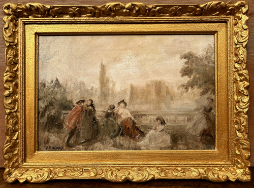 19/20 th. Century Impressionist French Garden Party scene signed J C ...
