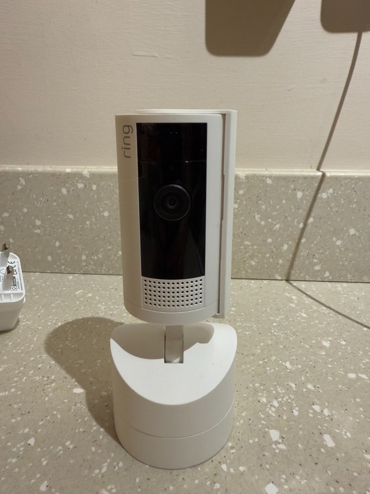 RING Pan-Tilt Indoor Camera HD Plug In 360° Pan /169° Tilt 2 Way Talk ...