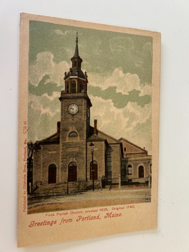 Greetings from Portland Maine First Parish Church Postcard | eBay